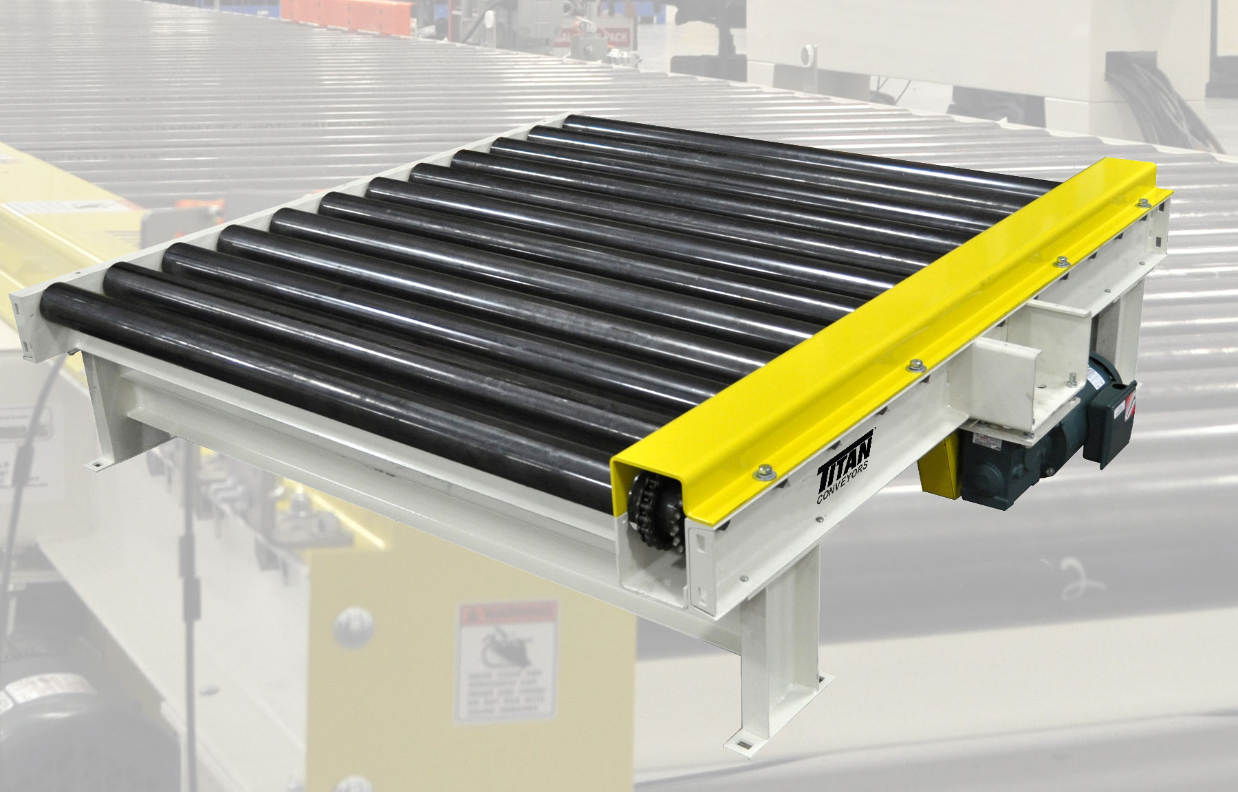 Model 535 Chain Driven Live Roller Conveyor | Titan Industries Inc.