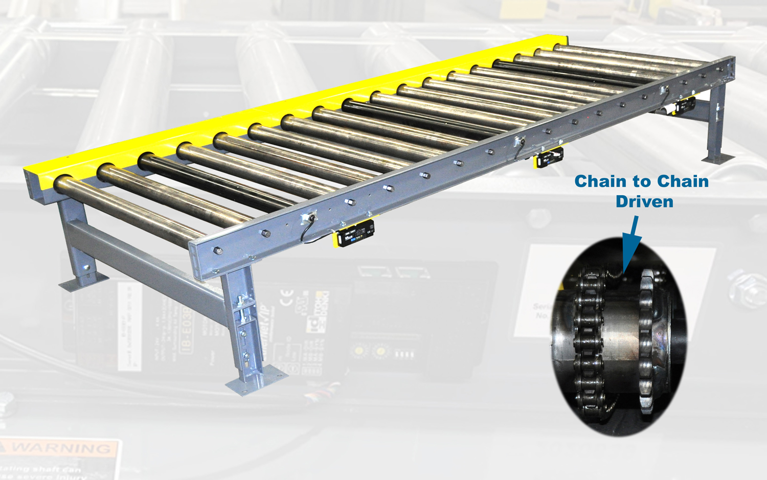 Model MDR Chain to Chain Motor Driven Roller Conveyor Titan Conveyors